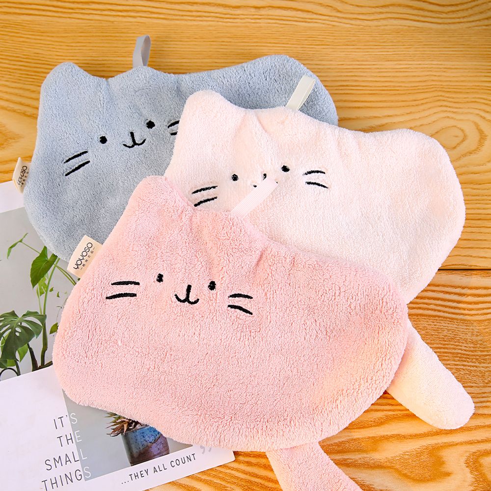 TOALA DE MANOS EN FORMA DE GATO